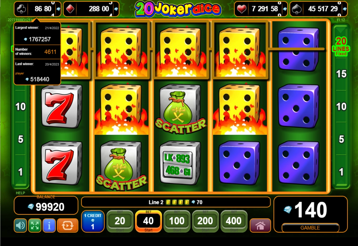 20 Joker Dice | Casino Robots